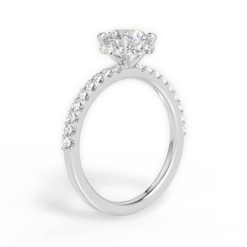 White Nug Gold Ring